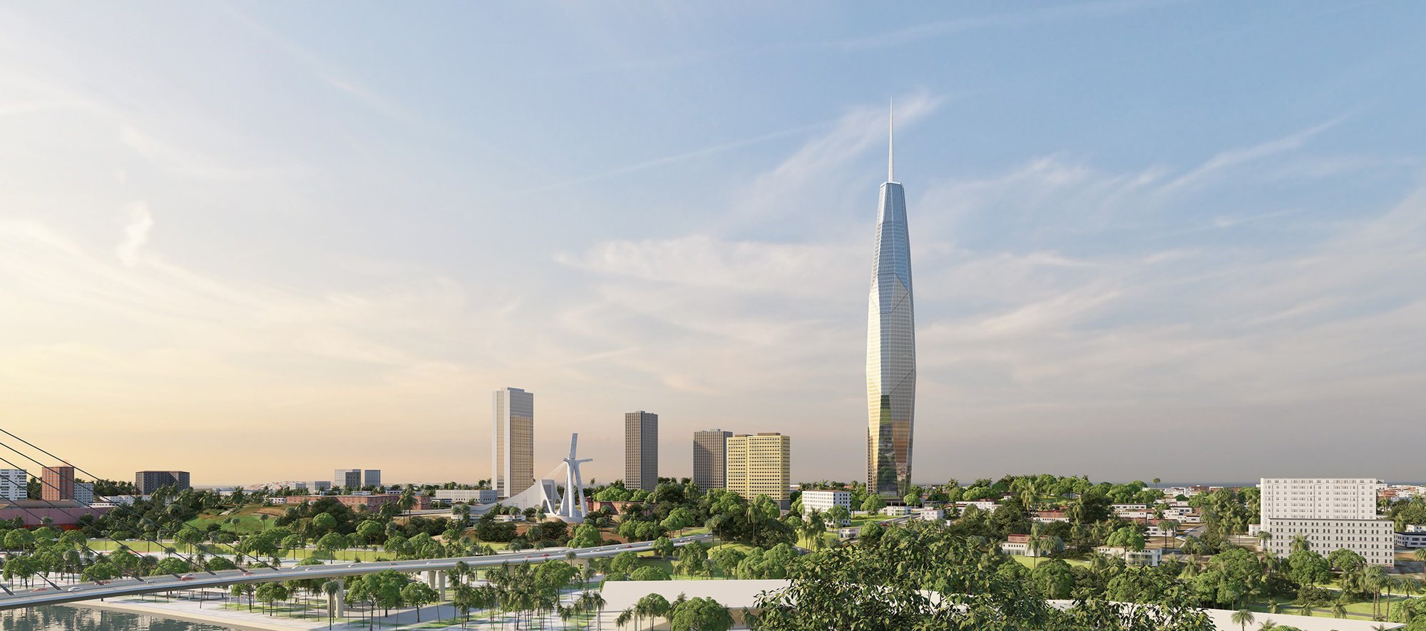 Construction of Africa’s tallest tower in Abidjan, Ivory Coast - BESIX