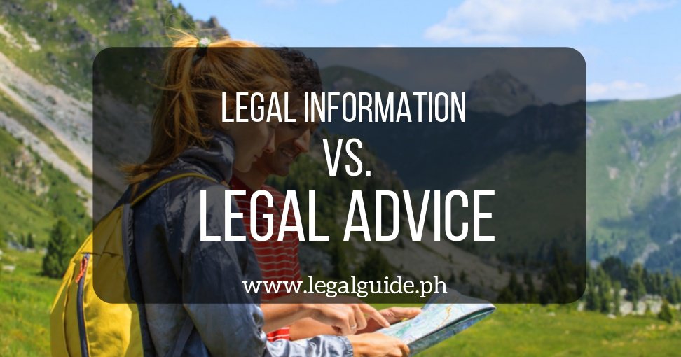 Legal Information vs Legal Advice