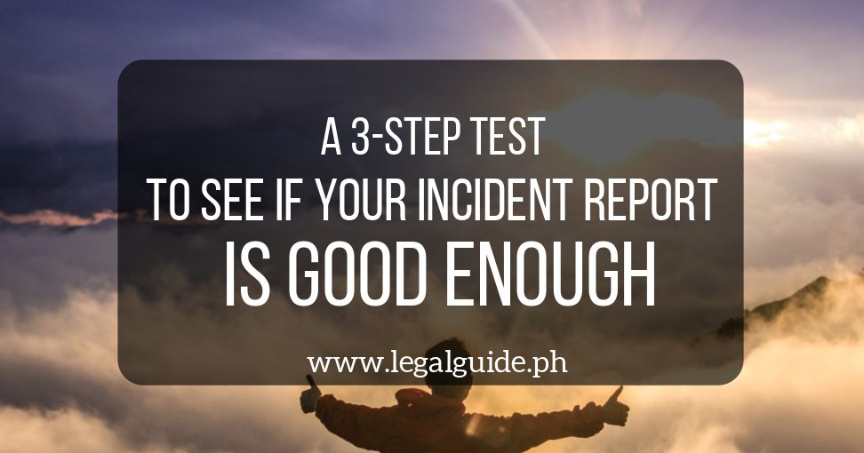 A 3-Step Test to See if Your Incident Report is Good Enough